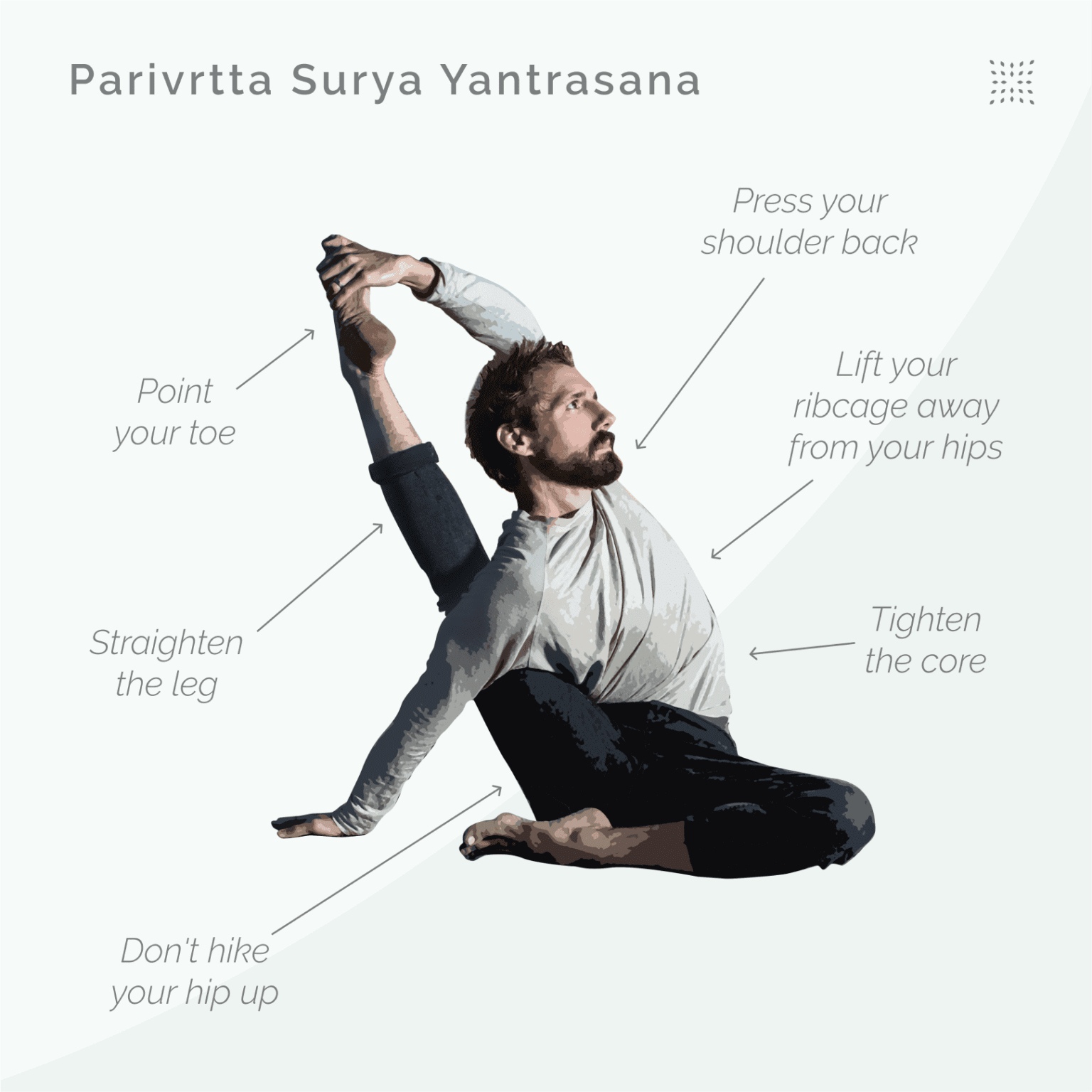How to do Parivrtta Surya Yantrasana (Compass Pose) – Omstars