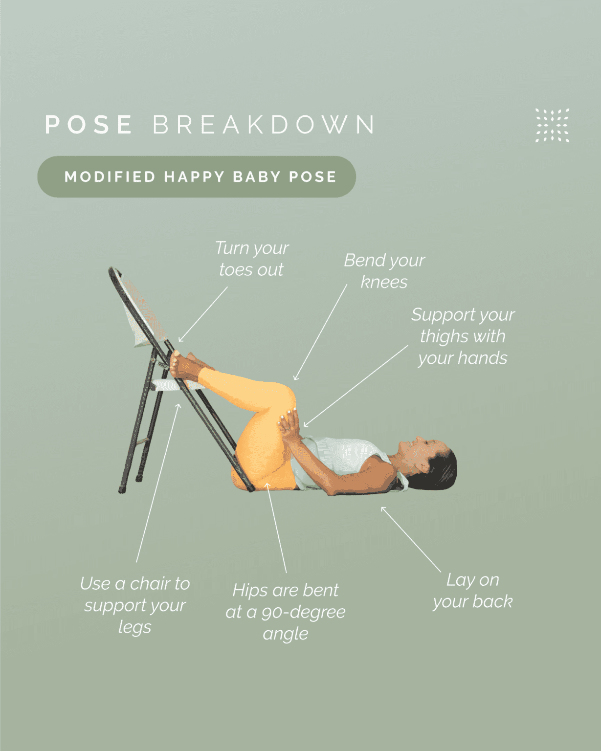 How to do Modified Happy Baby Pose – Omstars