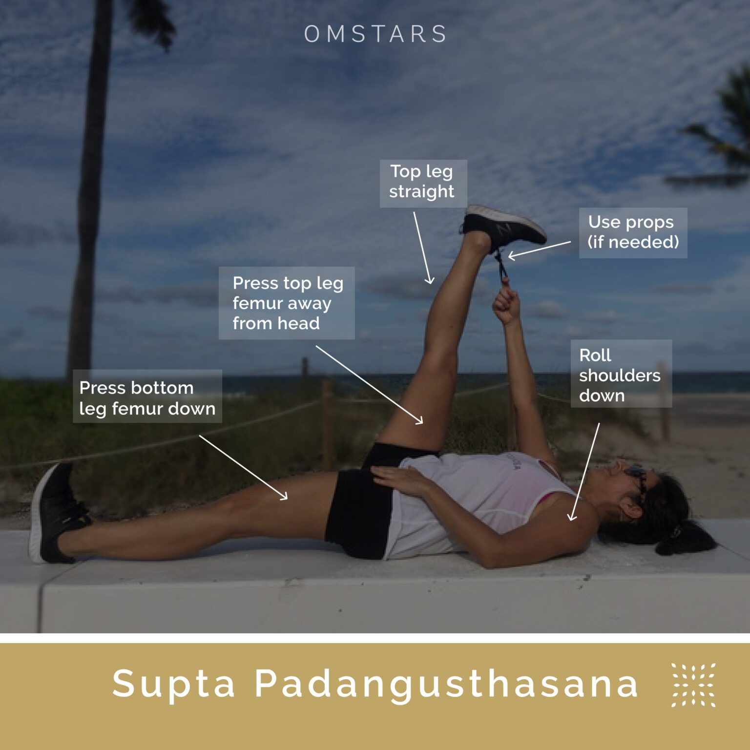 How to do Supta Padangusthasana (Reclining Hand-to-Big-Toe Pose) – Omstars