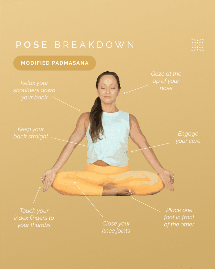 Modified Lotus Pose (Padmasana): A Guide for Beginners – Omstars